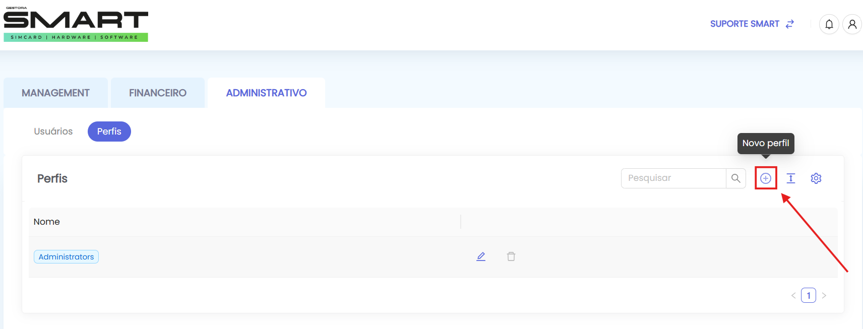 Como criar um perfil de usuário na plataforma. – Gestora Smart